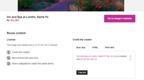 Crediting images with the three point attribution technique | Library Glion